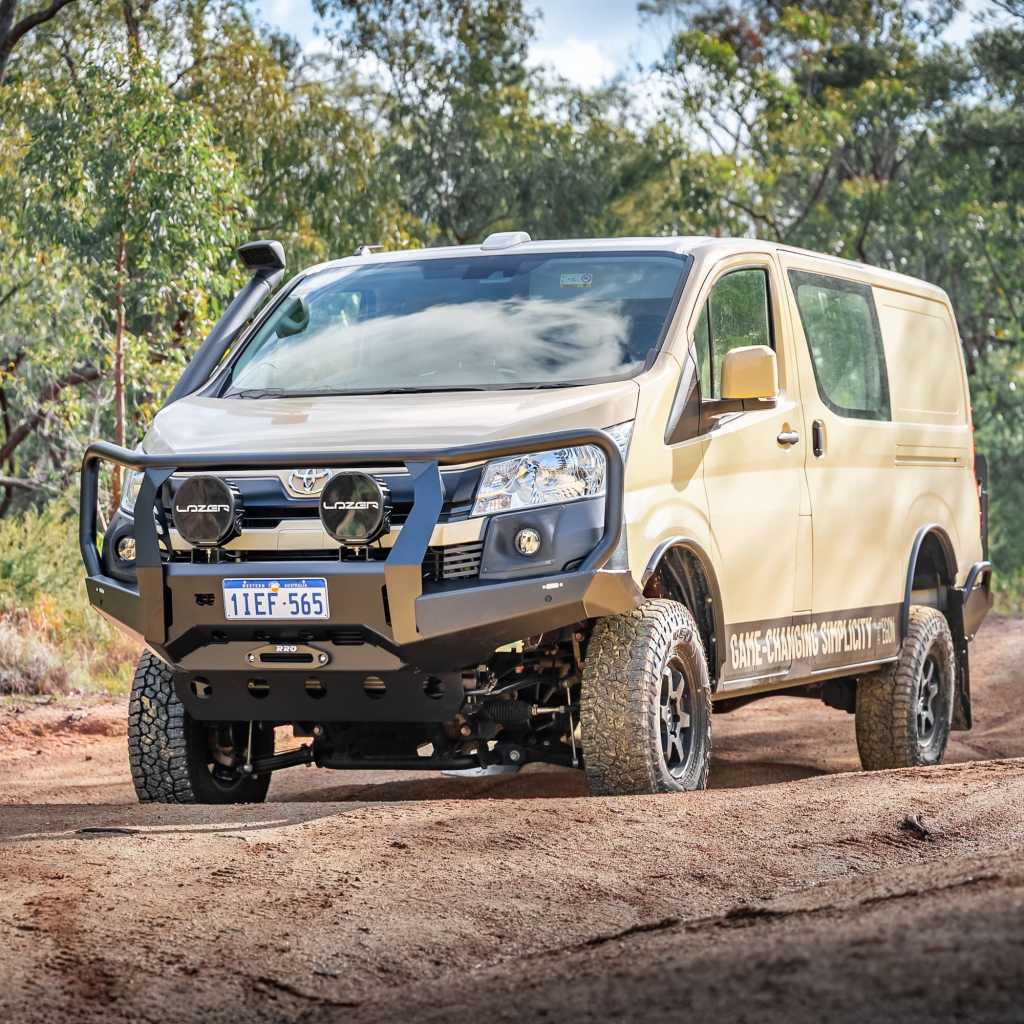 Toyota Hiace Bull Bar – Australian Made, Air Bag Compliant